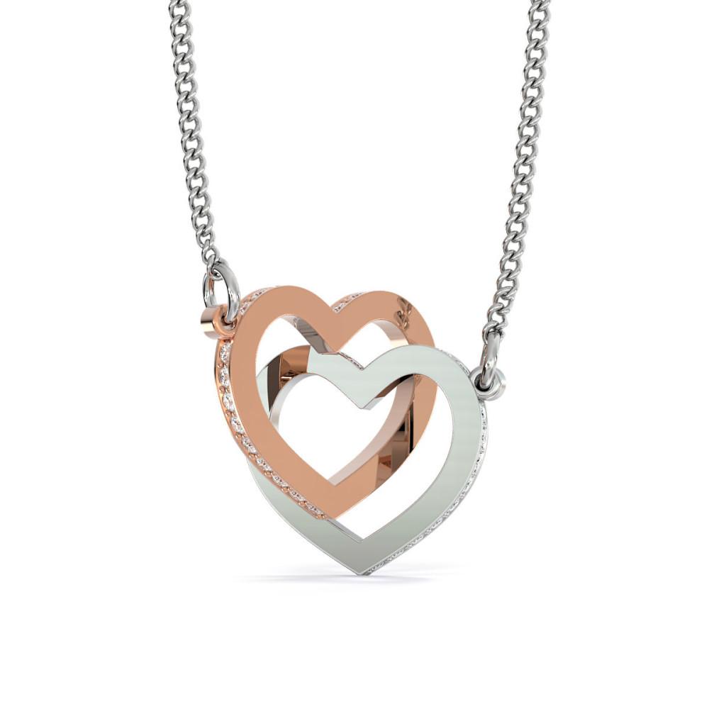 Mother Daughter Heart Necklace - Two Hearts Interlocked Necklace ...